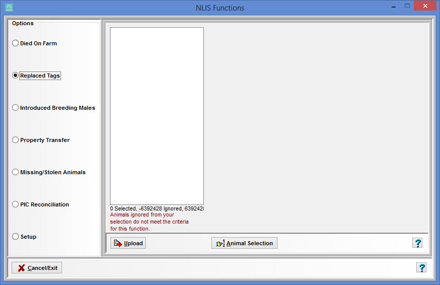 NLIS Database and Stockbook