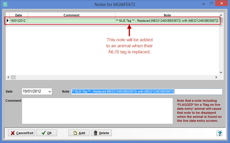 Filter & Reporting for Animals with Replaced NLIS ID's/Tags