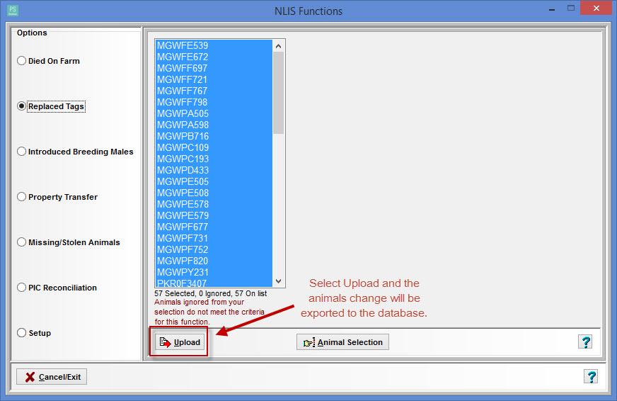 Filter & Reporting for Animals with Replaced NLIS ID's/Tags